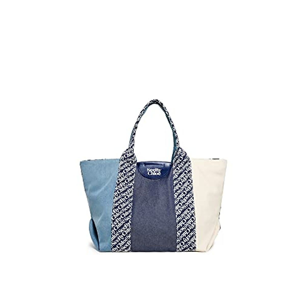 See by Chloe Women's Laetizia Tote, Royal Navy, Blue, Print, One Size