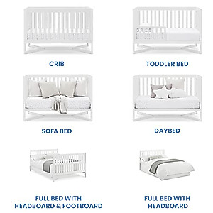 Delta Children Tribeca 4-in-1 Baby Convertible Crib, Bianca White