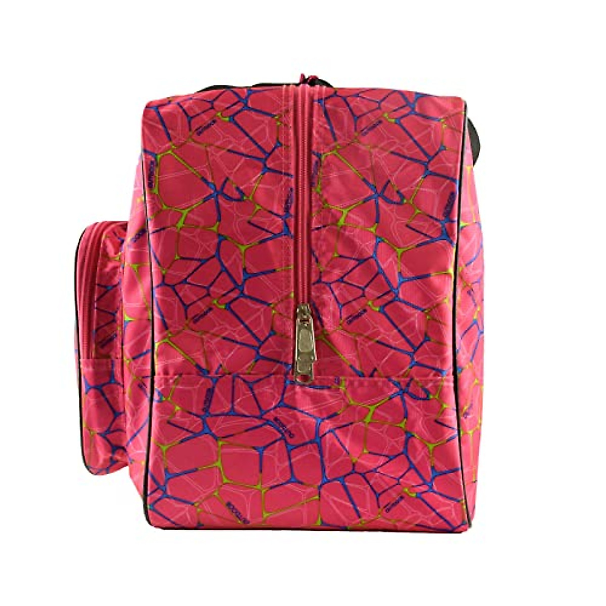 TLBTEK Rose Red Sewing Machine Carrying Case,Universal Canvas Carry Tote Bag,Portable Padded Storage Dust Cover with Pockets for Sewing Machine