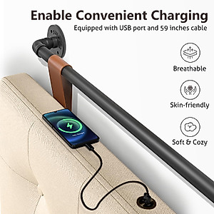 Joyoolife Queen Headboard,Wall Mounted Headboard Queen for Bed with Linen Upholstery and Button Tufted/upholstered headboard, USB Charging Port, Adjustable Height, Hanging Headboard for Bedroom-Khaki