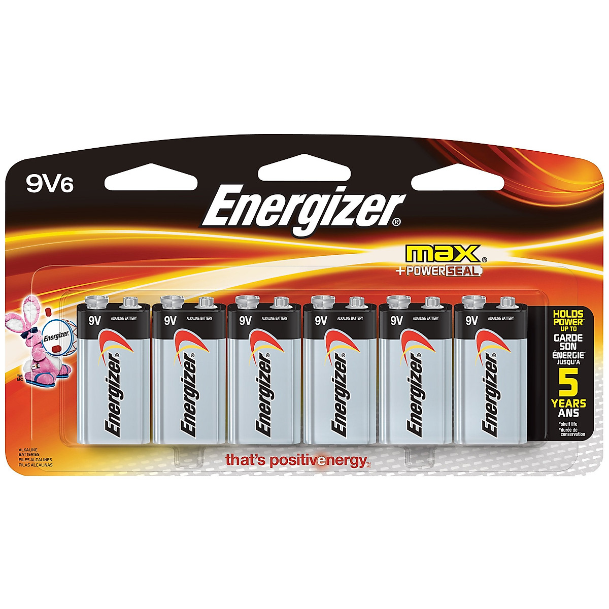 Energizer 9V Alkaline Batteries, 6 Count