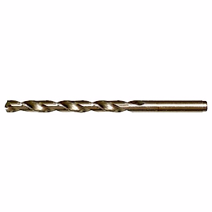 Cle-Line C23371 Cobalt Heavy Duty Jobber Length Drill, Cobalt, Gold Oxide Finish, Straight Shank, 135-Degree Split Point, 15/32" Drill Diameter (Pack of 6)