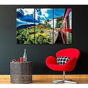 Glenfinnan Railway Viaduct in Scotland Canvas Print 1 Panel / 36x24 inches