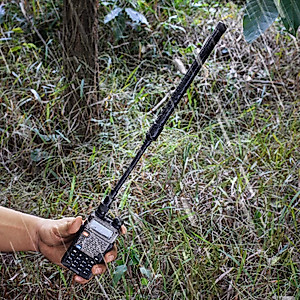Bingfu Gooseneck CS Tactical Antenna Dual Band VHF UHF 136-174mhz 400-520mhz Ham Radio Antenna Compatible with Kenwood Baofeng UV-5R BF-F8HP UV-82 BF-888S UV-5X3 UV-9R Handheld Two Way Radio