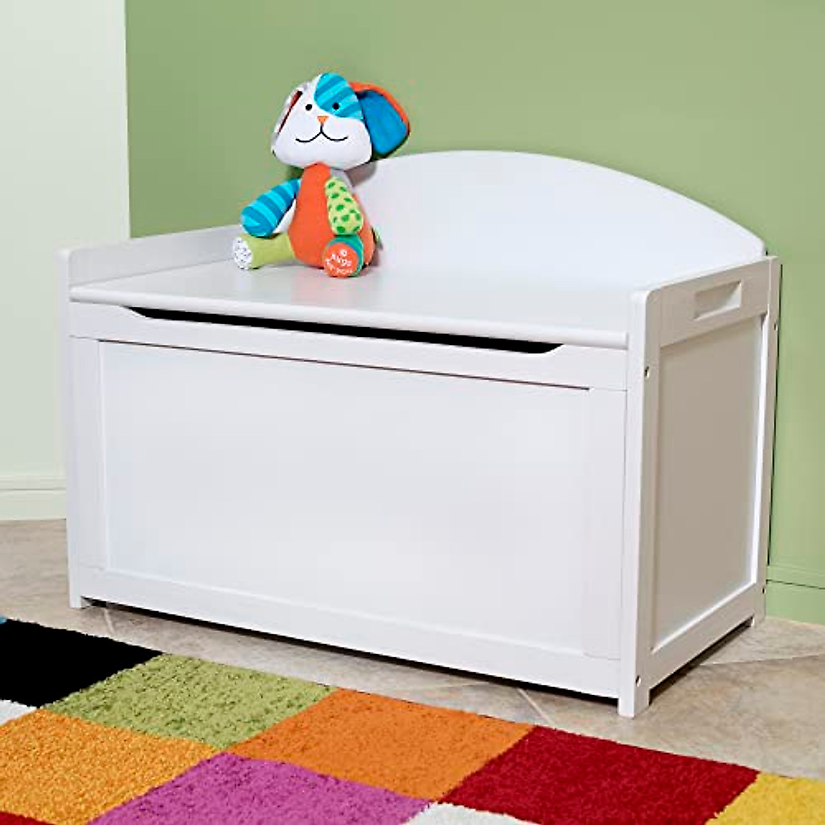 Lipper International Child's Toy Chest, 33.25" W x 17.75" D x 24.5" H, White