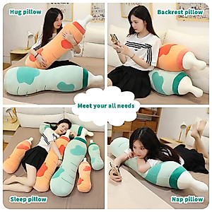 Achwishap Plush Pillow 27.5", Bottle Style Plush Toy Pillow, Long Plush Sleeping Hugging Pillows for Boys Girls Twins, Ace-High Gifts at Birthday (27.5in, Blue)