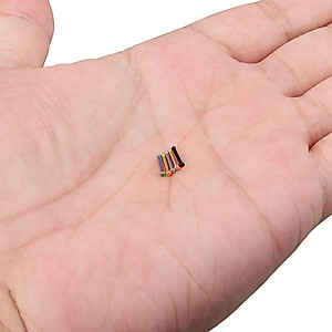 Ruifan 5PCS 18G Mix Color 316L Surgical Steel Nose Bone Studs Rings Pin Piercing Jewelry with 1.5mm Flat