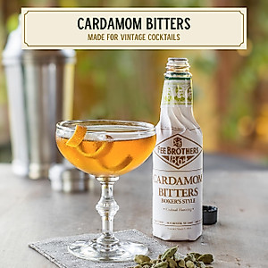 Fee Brothers Cardamom Cocktail Bitters - Aromatic Cocktail Mixer & Concentrated Flavoring, Gluten Free, Vegan-Friendly, 5 fl oz