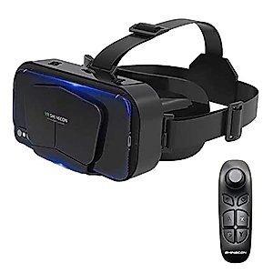 UYGHHK VR Headsets, Virtual Reality Game Movie Goggles for iPhone & Android System 4.7-7.2 inch Smartphone Adjustable 3D VR Glasses with Controller