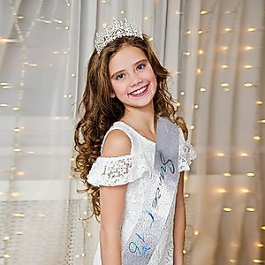 KICOSY Sweet 16 Tiara Sweet 16 Sash and Tiara Set Birthday Tiara Birthday Crowns for Women Sweet 16 Crown Sweet Sixteen Birthday Sash Sweet 16 Birthday Decorations 16th Birthday Decorations for Girls