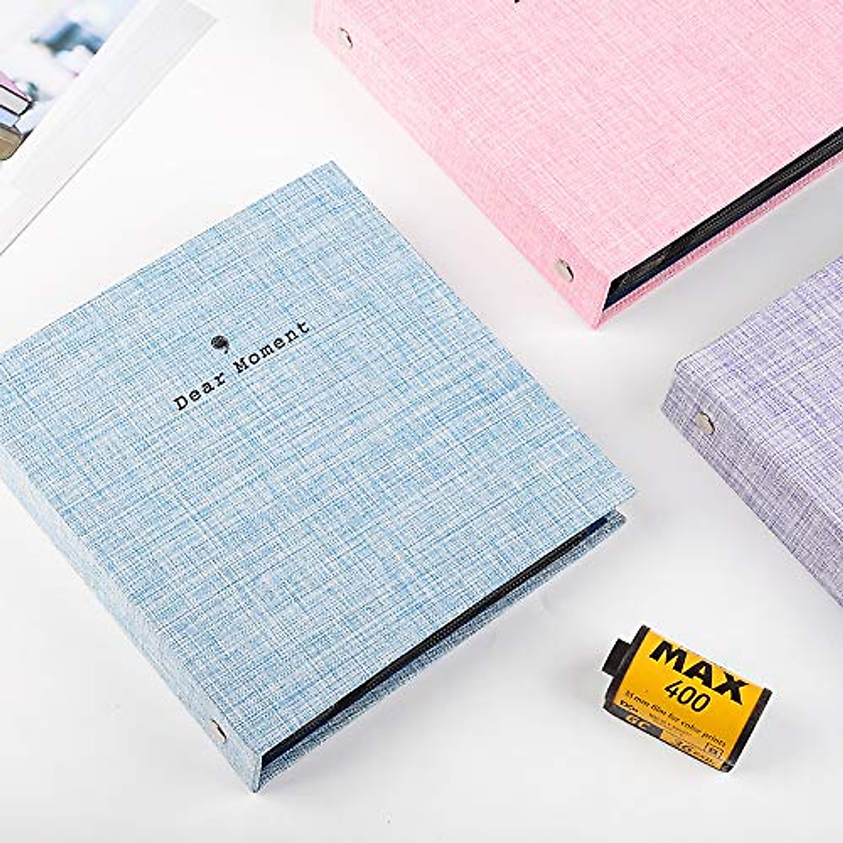 Ablus 100 Pockets Mini Photo Album - Fits for Fujifilm Instax Mini 9 Mini 8 Mini 90 Mini 25, Polaroid Snap PIC-300, Kodak Mini 3-Inch Film（Blue）