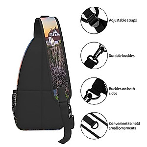 Crossbody Sling Backpack Light Lighthouse Portland Maine Usa Waterproof Daypack For Travel Hiking Gym Sport Outdoor