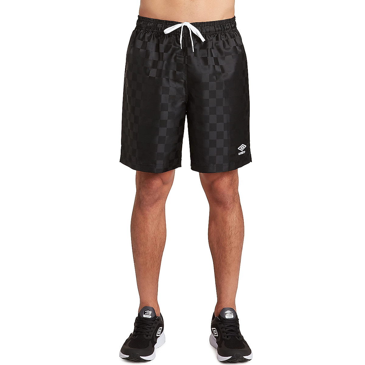 Umbro mens Checkered Short, Black Beauty/White, Large US