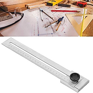 Sliding Line Ruler Precision Carbon Steel Ruler Woodworking Parallel Ruler Marker Gauge Marking Tool for Mechanical Processing Marking with Slide Stops(200mm)