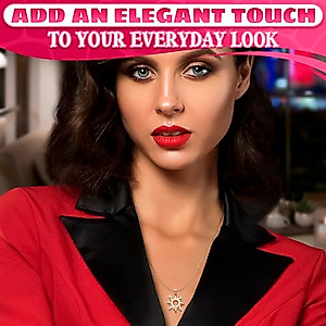 Sun Necklace With Gift Cards for Women - Golden Sun Pendant Necklace for Women Dainty Necklace Choker Necklace Friendship Gifts for Women - Cute Necklaces for Teen Girls Charm Necklace Gold Necklace