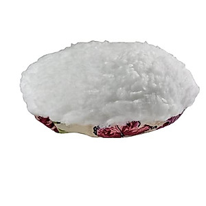 Victorian Rose Design Powder Puff for Dusting Powder Large 4 1/2 Inch Diameter