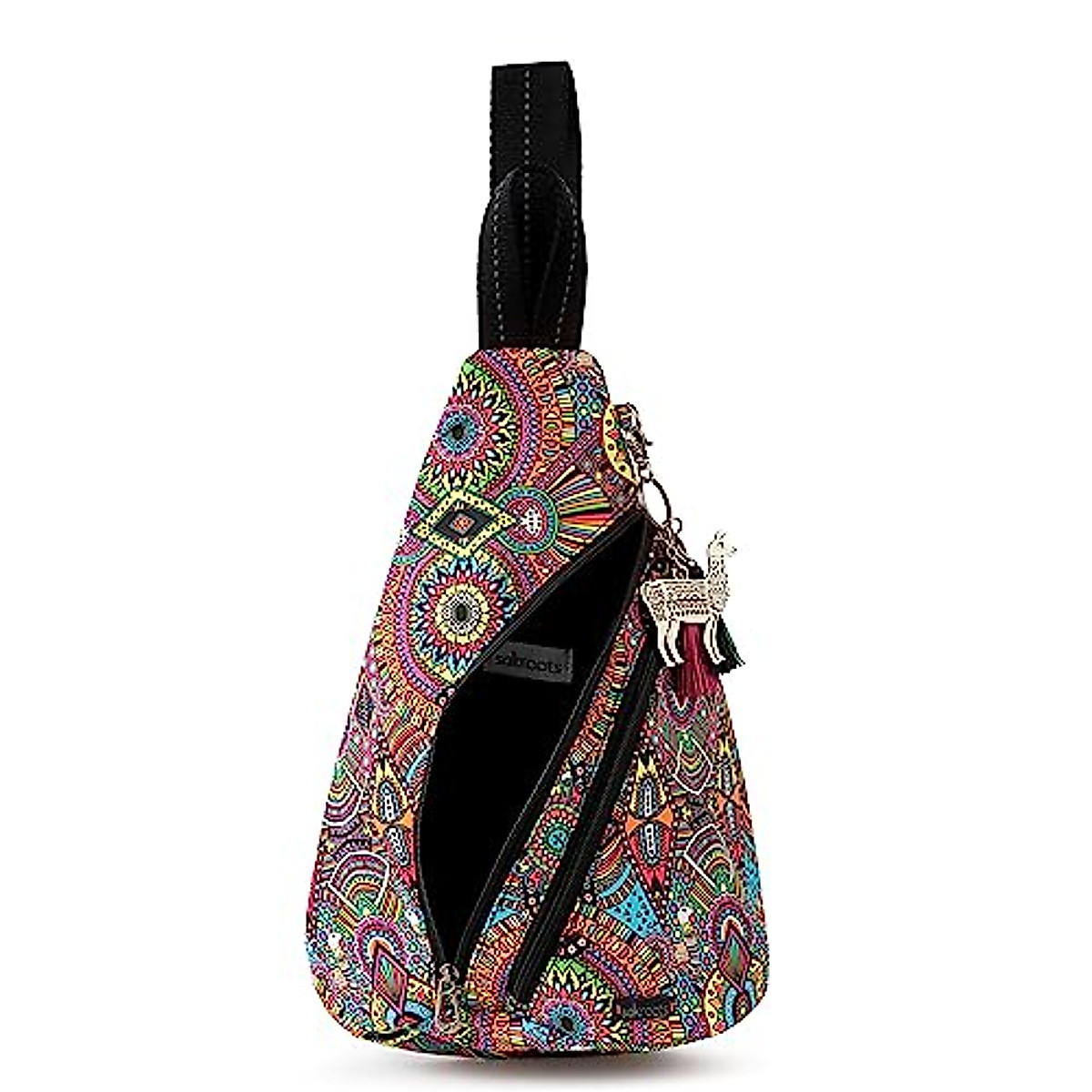 Sakroots Women's Go Sling Backpack in Nylon Eco Twill, Rainbow Wanderlust, One Size