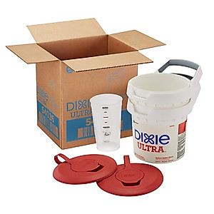 Dixie Ultra Surface System Wiper Bucket for Food Service, 54026, 2 Buckets With Lids Per Case