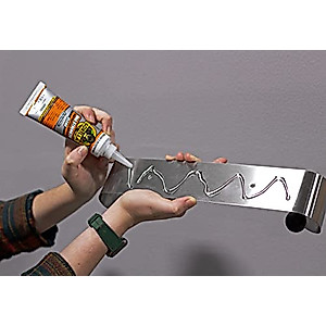 Gorilla Max Strength Clear Construction Adhesive, 2.5 Ounce Squeeze Tube, Clear, (Pack of 1)