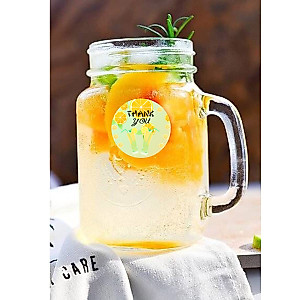 YOUOK Lemon Thank You Party Favor Stickers Labels, 2'' Bridal Shower Favor Stickers for Envelop Sealings,Decoration,Baby Showing,Birthday Party and.(500Pcs)