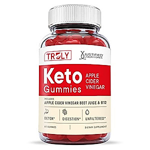 Justified Laboratories Truly Keto ACV Gummies 1000MG with Pomegranate Juice Beet Root B12 60 Gummys