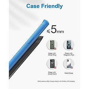 NANAMI Wireless Charger [2 Pack] - 10W Qi-Certified Fast Wireless Charging Stand for Apple iPhone 14/14 Pro/13/12/11/X/XR/8, Cordless Phone Charger Dock for Samsung Galaxy S23/S22/S21/Note 20, Pixel 6