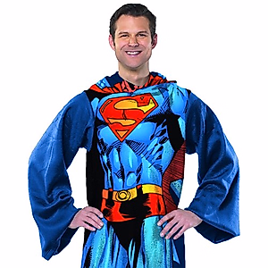 Superman - World Hero Costume Comfy Throw Blanket with Sleeves