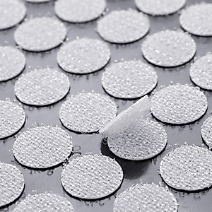1008pcs Self Adhesive Dots ,2/5" 10mm Diameter Sticky Dots Back Coins Hook and Loop Tapes White Classroom Office Home