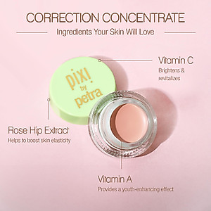 Pixi Correction Concentrate - Brightening Peach | Under Eye Colour Corrector | Illuminating Concealer For Under Eyes | 0.1 Fl Oz
