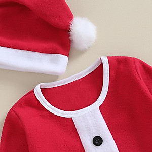 Rarjuiey Toddler Baby Boy Girl Christmas Outfit Long Sleeve Santa Claus Green Monster Cosplay Xmas Clothes (Santa Claus Red, 4-5 Years)