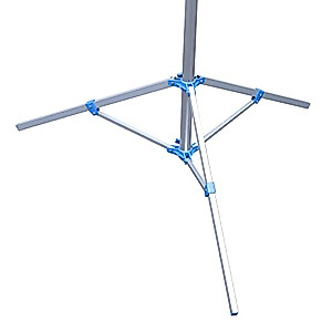 YIYIBYUS Outdoor Umbrella Drying Rack, Steel Frame & Adjustable Height, 4-arm Umbrella Clothesline for Bedding, Collapsible Retracting Clothes Line for Backyard