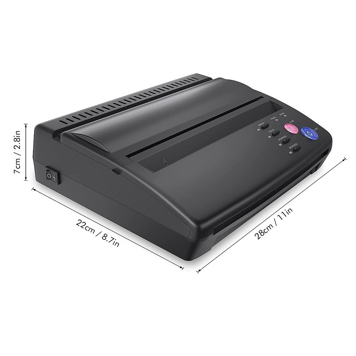 TATELF Tattoo Stencil Machine Thermal Copier Tattoo Stencil Printer with 20pcs Transfer Paper for tattooing Artists (Black)