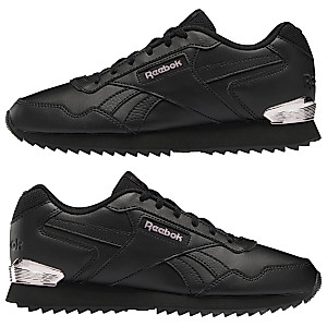 Reebok Women's Glide Ripple Clip Sneaker, Black/Rose Gold, 6