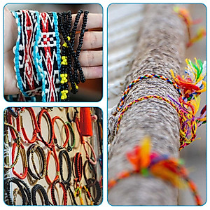 Wood Bracelet Jig, Adjustable Wood Paracord Jig Bracelet Maker with 2 Metal Clips DIY U Shape Clear Scale Bracelet Jig for DIY Craft Hand Bracelet Knitting Tool (Tripod)