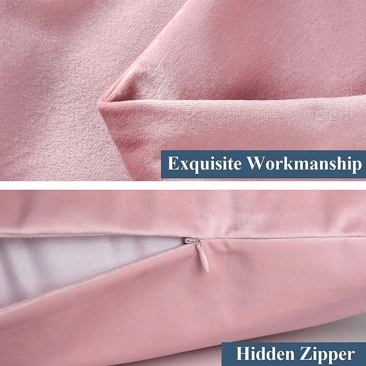 Bedream Full Body Pillow for Adults (Pink, 20 x 54 Inch), Long Pillow for Sleeping, Big Pillows for Bed, Cuddly Large Body Pillow with Velvet Cover