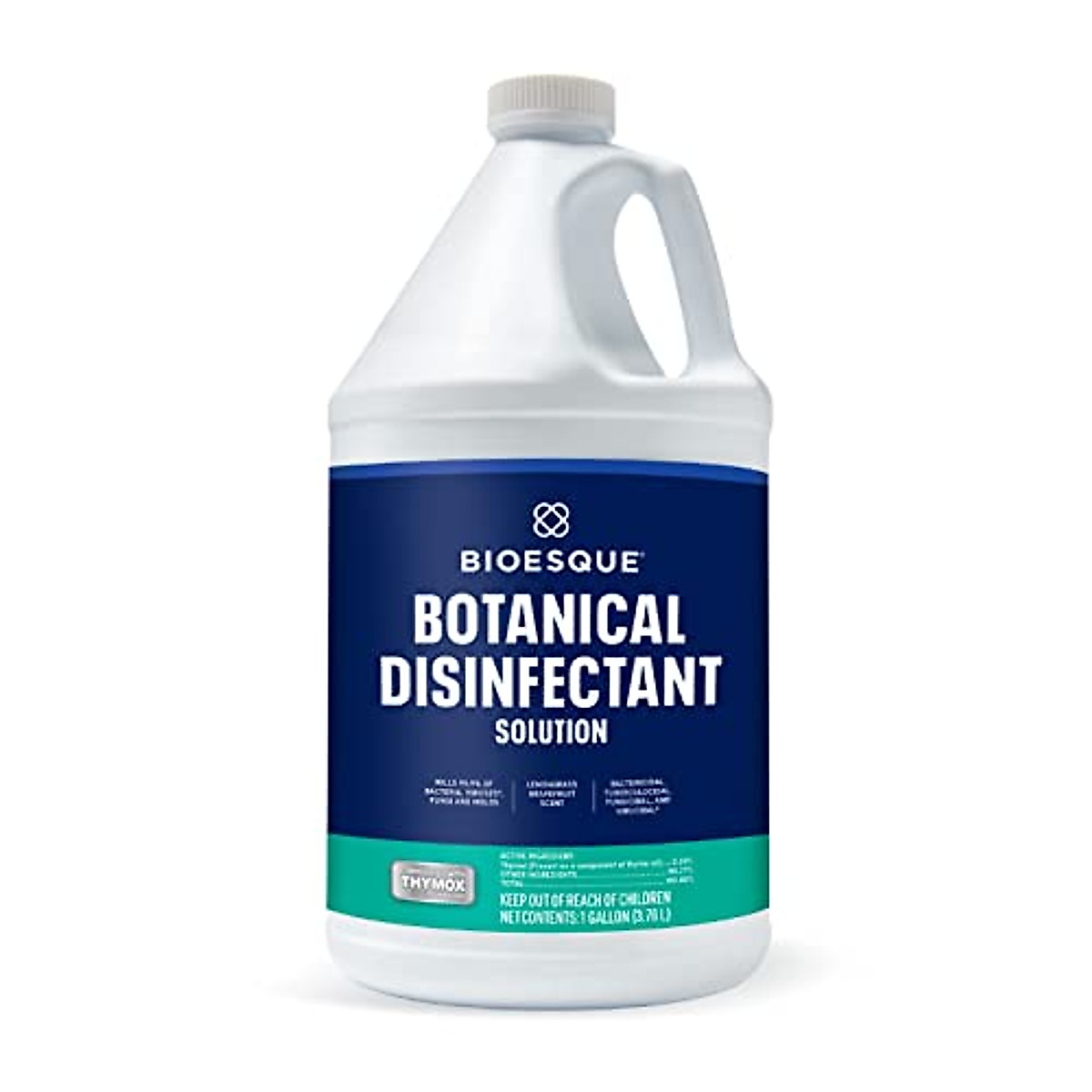 Bioesque Botanical Disinfectant Solution, Heavy Duty Broad-Spectrum Disinfectant, Kills 99.9% of Bacteria, Viruses*, Fungi, & Molds, 1 Gallon (Pack of 4)