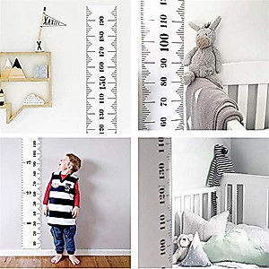 Baby Growth Chart Waterproof Handing Ruler Wall Decor for Kids, Canvas Removable Height Growth Chart