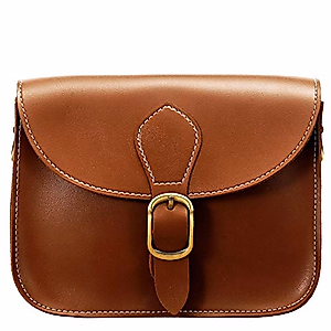 Crossbody Saddle Light Brown Camel Vegan Leather Bag Small Retro Satchel For Women Vintage Simple Handbag Faux Leather Casual Purse