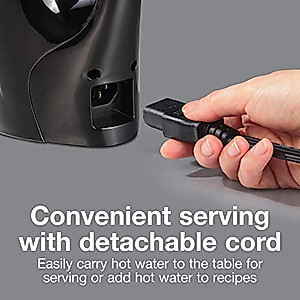 Proctor Silex K2071PS Electric Tea Kettle, Water Boiler & Heater Auto-Shutoff & Boil-Dry Protection, 1000 Watts, 1 Liter, Black