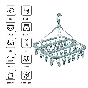 GUYOS Sock Dryer Rack, 13x14in Sock & Clothes Drying Hanger, Clothes Drying Hanger with a Powerful Motor, Foldable Underwear Hanger, Bra Hanger for Hanging Underwear, Towels & Laundry Accessories