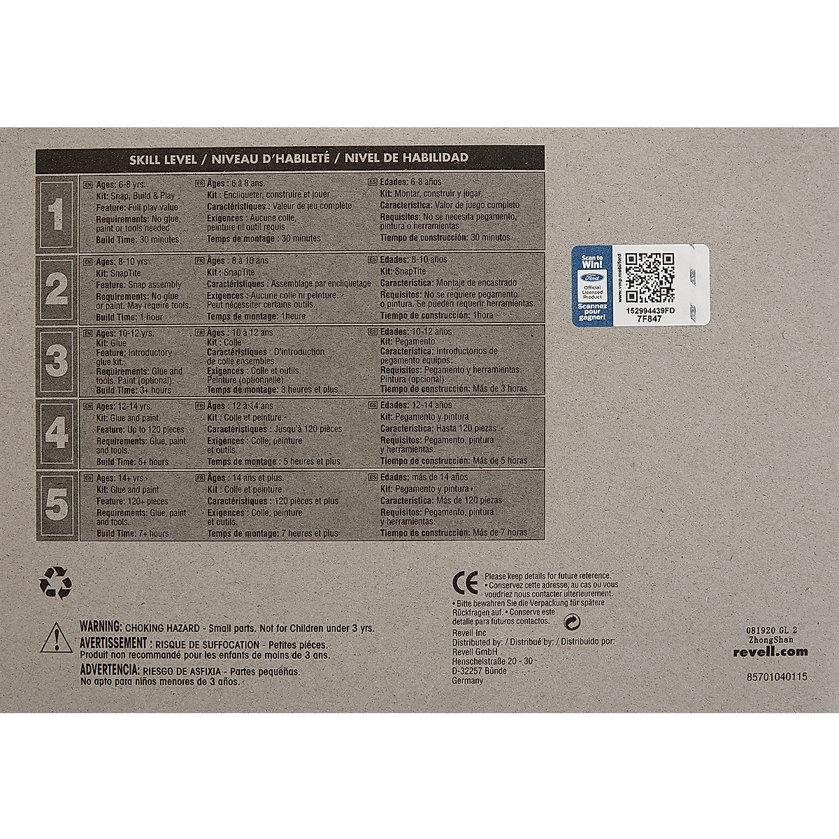 Revell 85-2482 '66 Shelby Mustang GT350H Model Car Kit 1:24 Scale 91-Piece Skill Level 4 Plastic Model Car Building Kit, Black