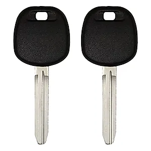 Keyless2Go Replacement for New Uncut Transponder Ignition 4C Chip Car Key TOY43 (2 Pack)