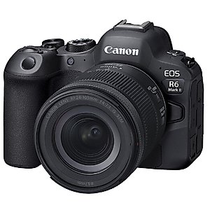 Canon EOS R6 Mark II Mirrorless Digital Camera with RF 24-105mm f/4-7.1 STM Lens + 75-300mm F/4-5.6 III Lens + 128GB Memory + Case + Tripod + Filters (41pc Bundle)