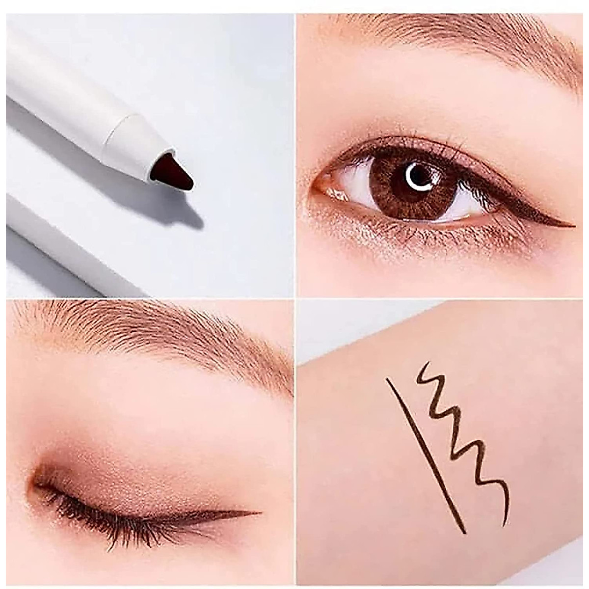 MKOXPO Heykomi Eyeliner - Heykomi Non-Smudging Waterproof And Long-Lasting Eyeliner Pencil, Quick Drying Long Lasting Waterproof and Sweat Proof Eyeliner, Extra Fine Eyeliner with Sharpener (2*Black)