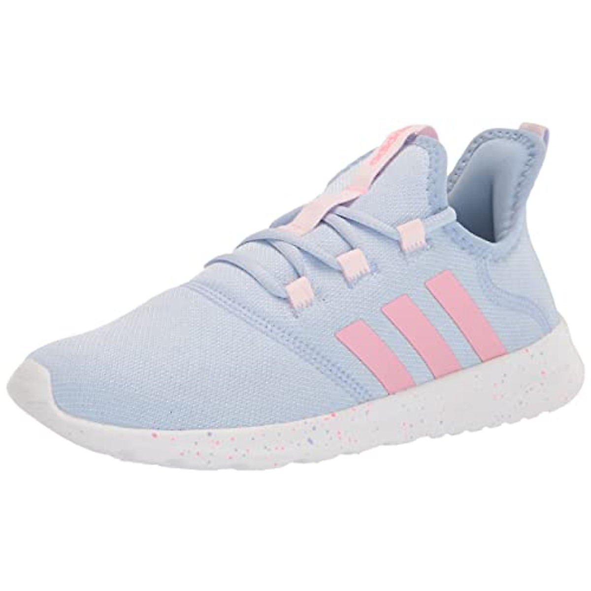 adidas Cloudfoam Pure 2.0 Running Shoe, Blue Dawn/Beam Pink/Clear Pink, 4 US Unisex Big Kid