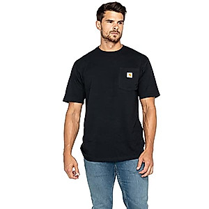 CarharttMenLoose Fit Heavyweight Short-Sleeve Pocket T-ShirtBlackLarge