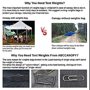 ABCCANOPY Canopy Weights 112 LBS Gazebo Tent Sand Bags,4pcs-Pack (Black)
