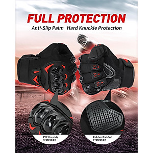 Mmhpluos Motorcycle Gloves,Touchscreen Motorbike Gloves with Hard Knuckle Tactical Gloves Riding Gloves Anti-Slip Airsoft Gloves Motorcross Dirt Bike Bicycle Racing ATV UTV Gloves