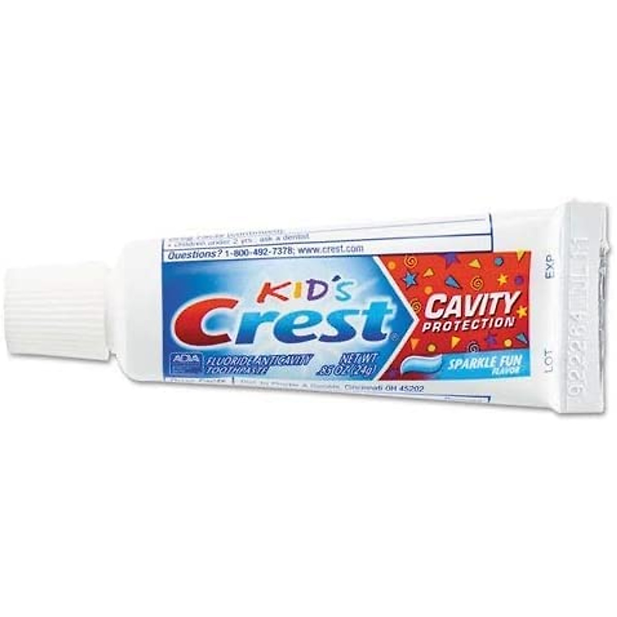 Crest Kids Cavity Protection Toothpaste, Sparkle Fun, Travel Size 0.85 oz (24g)- Pack of 4