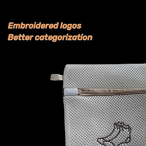 LUCKIEST MAP Mesh 3D Bracket Lingerie Bra Wash Bags ，Laundry Mesh Bags for Laundry （A to C Cups）Mesh Bags with Zipper,6Pcs for Different Needs,Travel Organizer